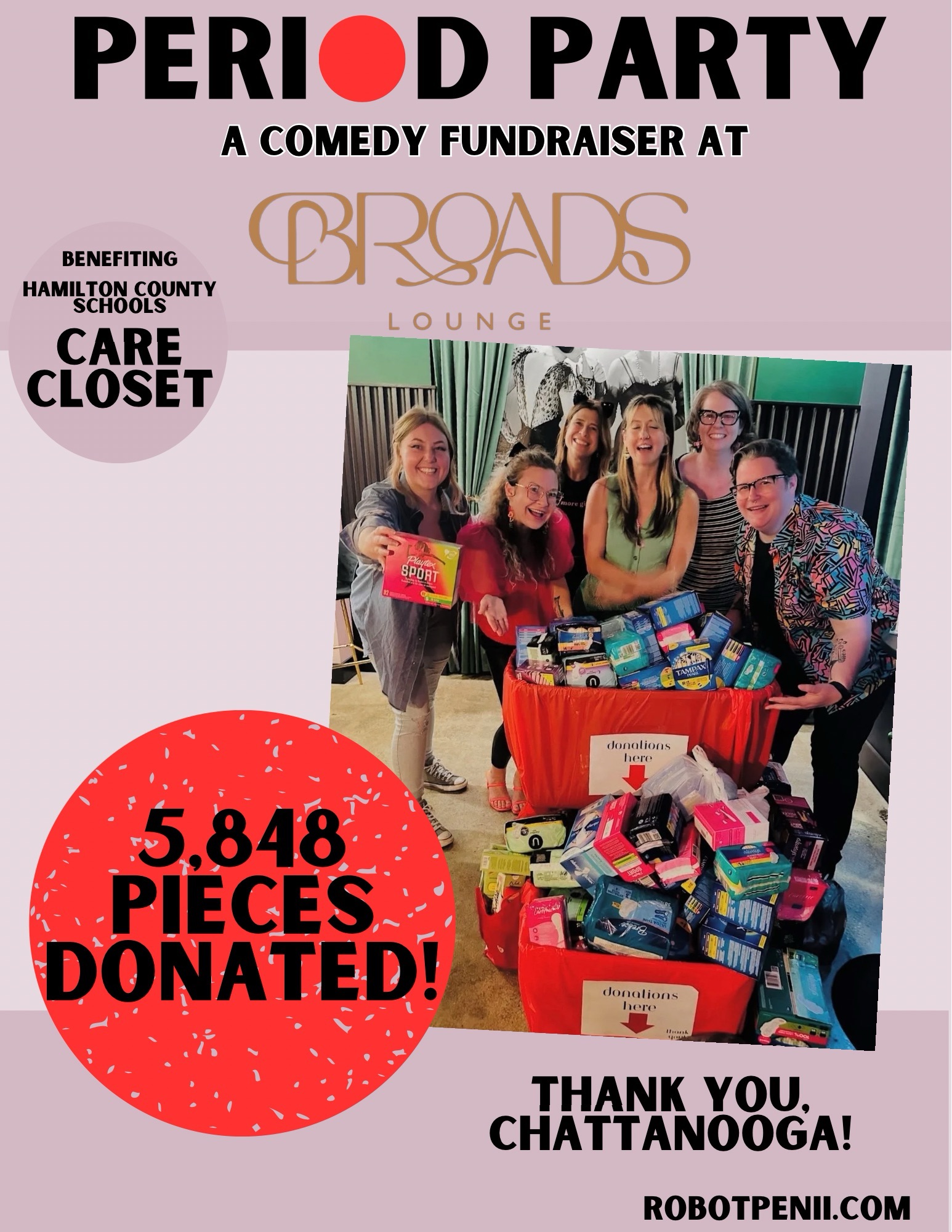 Period Party Comedy Fundraiser – Bridgette Martin